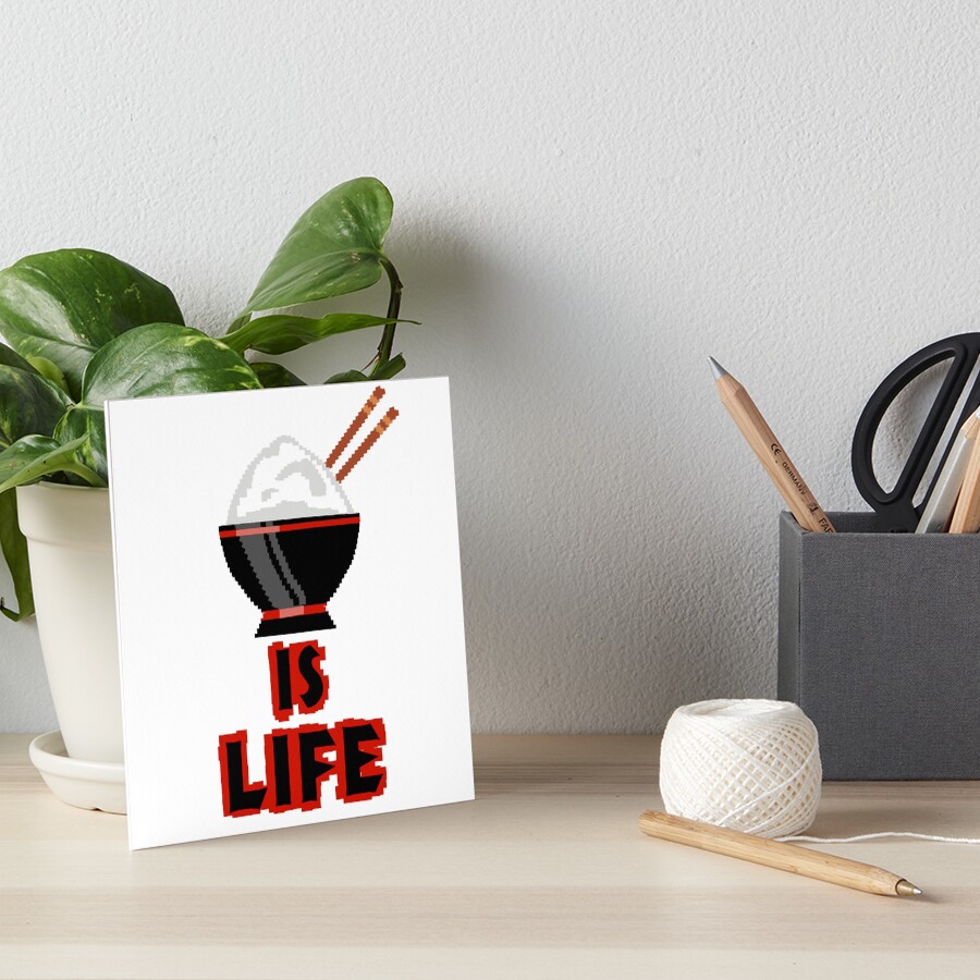 "Rice is Life pixel logo" Art Board Print for Sale by GogoM | Redbubble