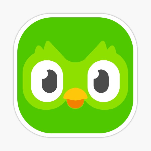 "duolingo" Sticker for Sale by francesnau | Redbubble