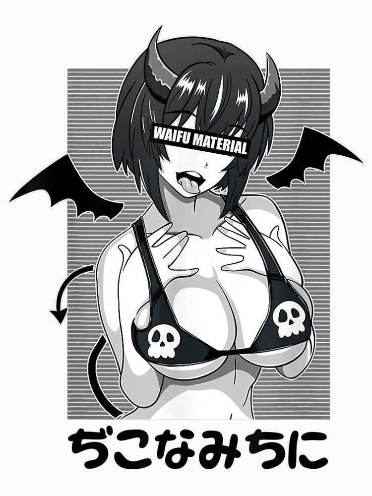 Ahegao Waifu Material Shirt Lewd Devil Anime Girl Cosplay Ahegao