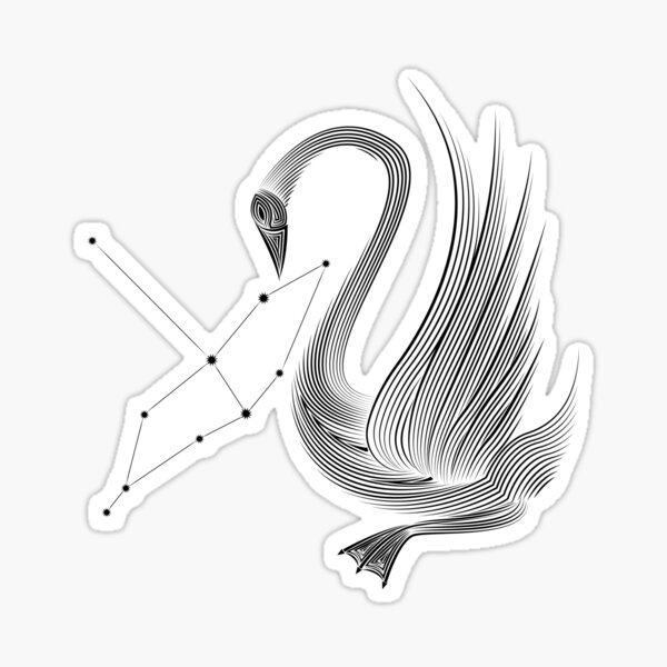 "Cygnus, Swan" Sticker for Sale by JAMerArc | Redbubble