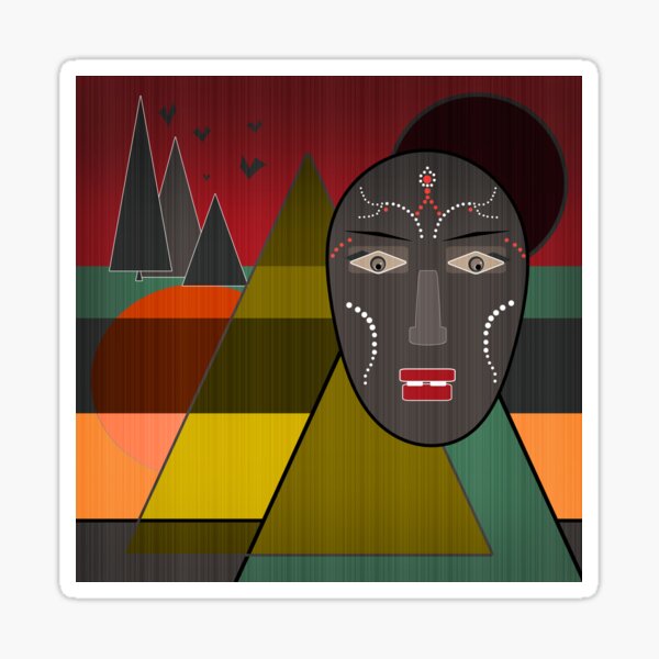 "Africa . African masks" Sticker for Sale by fuzzyfox | Redbubble