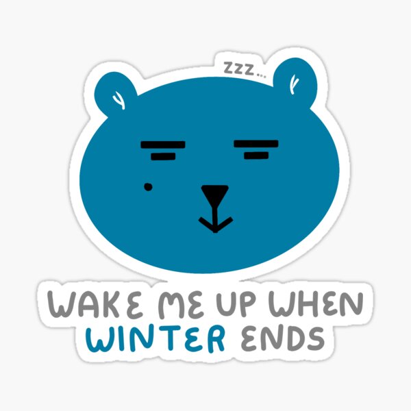 "Hibernating bear" Sticker for Sale by rensbored | Redbubble