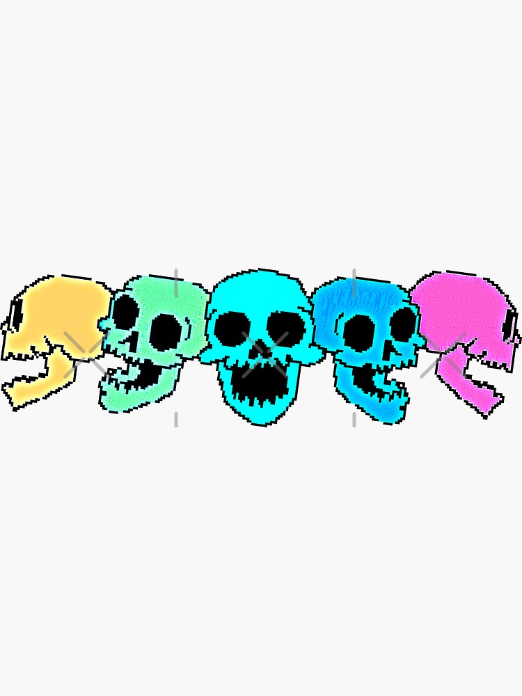 "Yeah, skulls" Sticker for Sale by beef-cliff | Redbubble