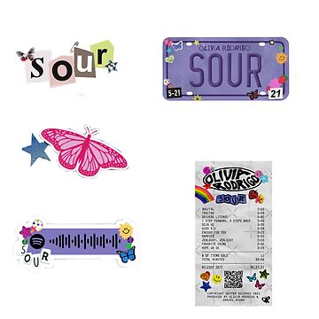 "Sour stickers " Sticker for Sale by Missmouse02 | Redbubble