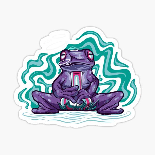 "Psychedelic Frog Animal Design" Sticker for Sale by SoftStrokes ...