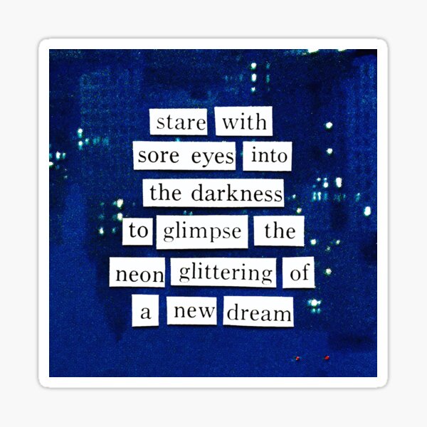 "stare with sore eyes" Sticker for Sale by thistlequiff | Redbubble