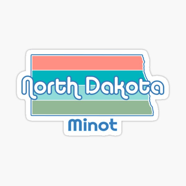 "70s Retro North Dakotan Souvenir Minot North Dakota product" Sticker for Sale by grant4king ...