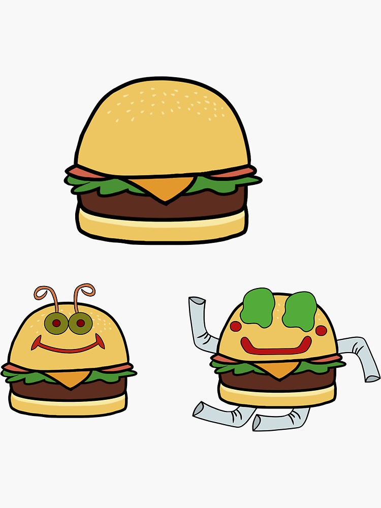 "Pack of Krabby Patty Inspired Art" Sticker for Sale by VancetheSnekDad ...