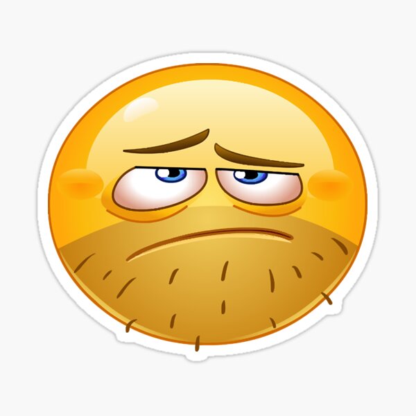 Pegatina «Emoticon de Emoji de desesperación» de abbigalvan5 | Redbubble