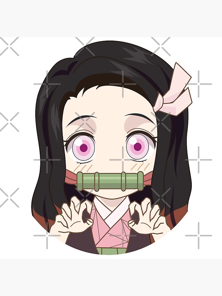 "Nezuko chibi fanart by horoharo" Art Print by horo-haro | Redbubble