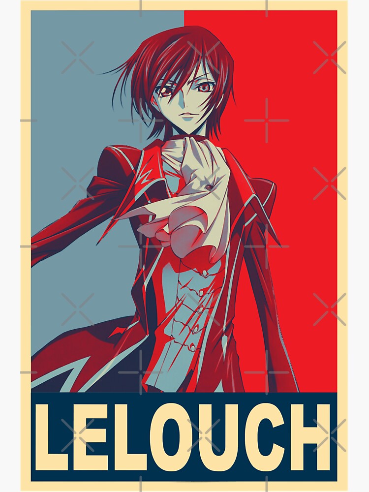 "Lelouch blue and red" Sticker for Sale by JohnsonChristo | Redbubble