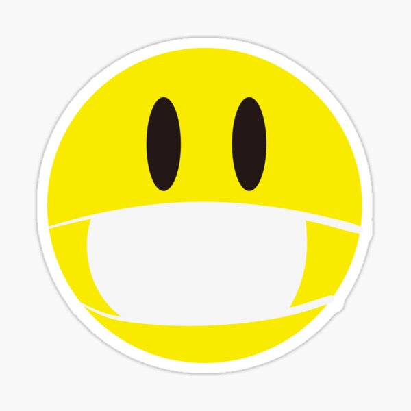 "MASKED SMILEY FACE" Sticker for Sale by DRIPPED-STORE | Redbubble