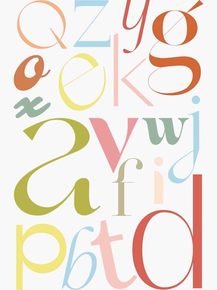 "aesthetic alphabet" Sticker for Sale by nymphessence | Redbubble
