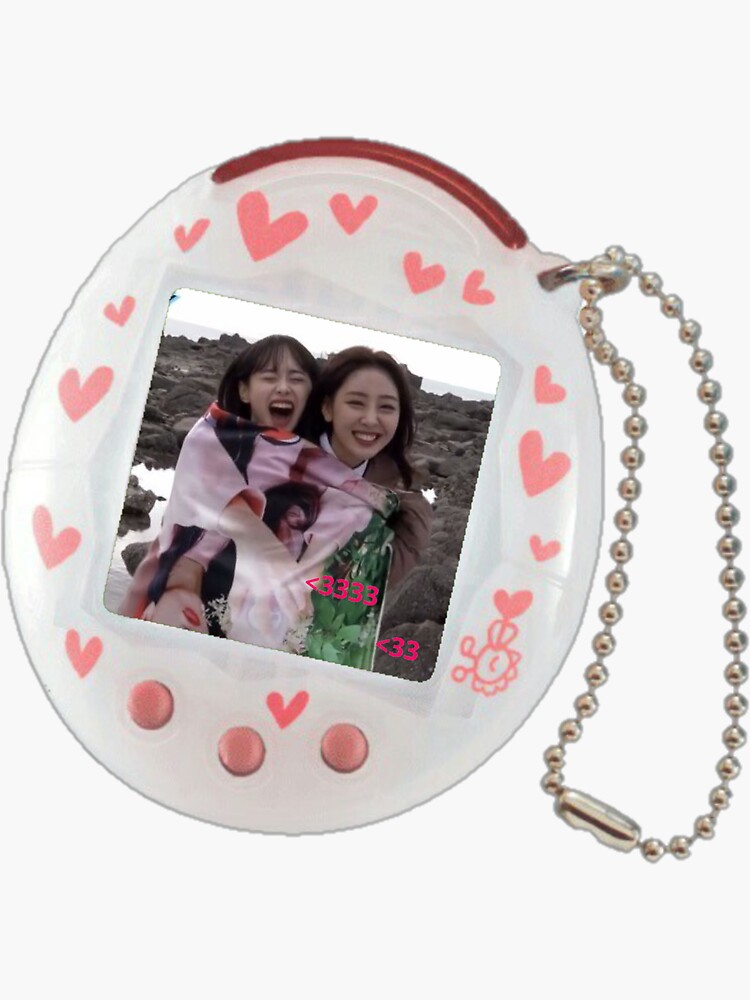"chuu yves hugging in a tamagotchi" Sticker for Sale by designsbychuu ...