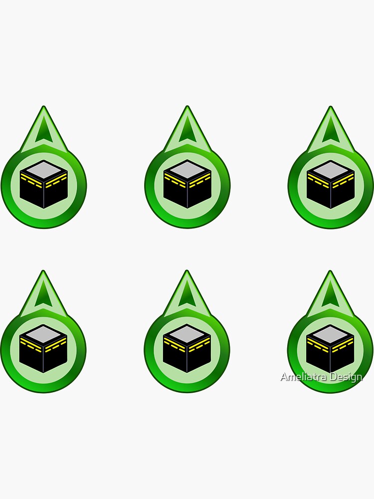 "Qibla pray direction set glow" Sticker for Sale by Earthartdesign ...