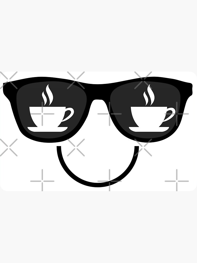 "Coffee Glasses - I See Coffee" Sticker by BigMovesHustler | Redbubble