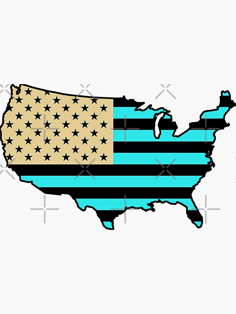 "American Country Flag negative" Sticker for Sale by TheOriginalGF ...