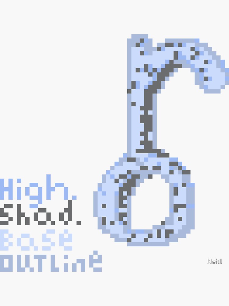 "Highlight, Shadow, Base, Outline Key" Sticker by Nehll | Redbubble