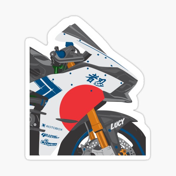 "Kawasaki H2 Front White" Sticker for Sale by suryapamungkas | Redbubble