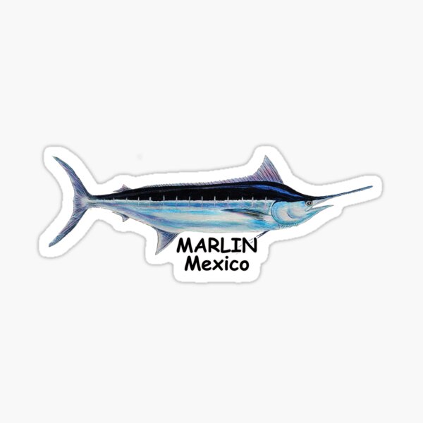 "MARLIN MEXICO" Sticker for Sale by cgullart | Redbubble