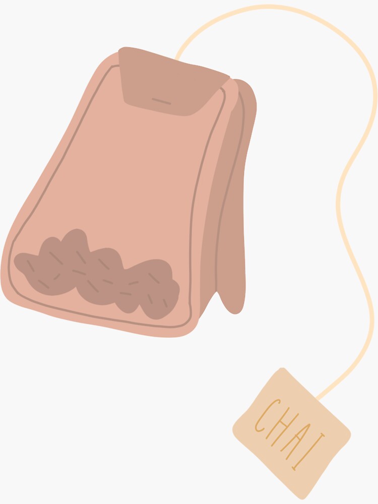 "Chai teabag sticker " Sticker for Sale by hannah-banana98 | Redbubble