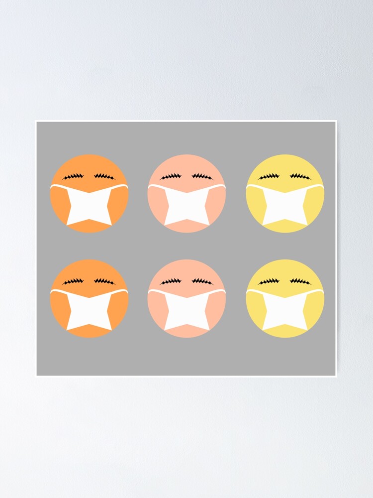 "Face Mask - Shapes 101" Poster for Sale by sameedesign | Redbubble