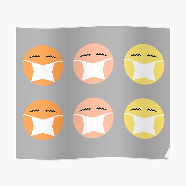 "Face Mask - Shapes 101" Poster for Sale by sameedesign | Redbubble