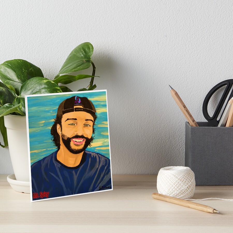 "Fan Art Youtuber Jarred Bronstein aka Mr. Spicy" Art Board Print by ...