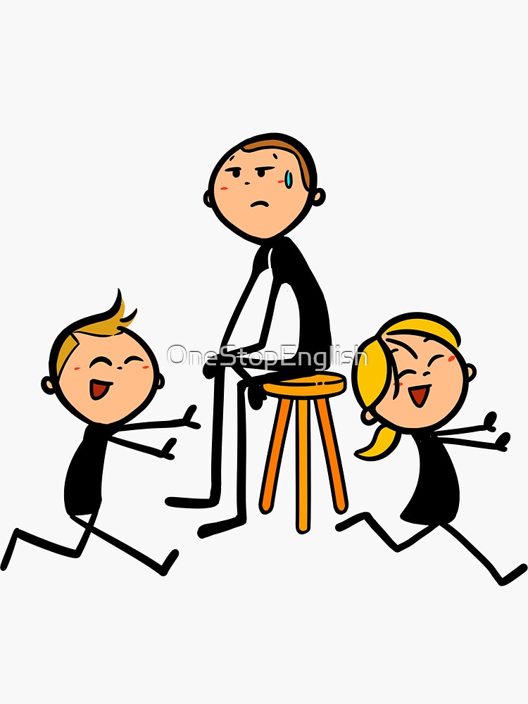 "ESL Stickman - Wear out" Sticker for Sale by OneStopEnglish | Redbubble