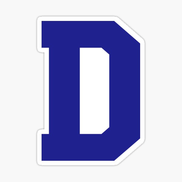 "Alphabet, Blue D, Sports letter D" Sticker for Sale by TheCultStuff ...