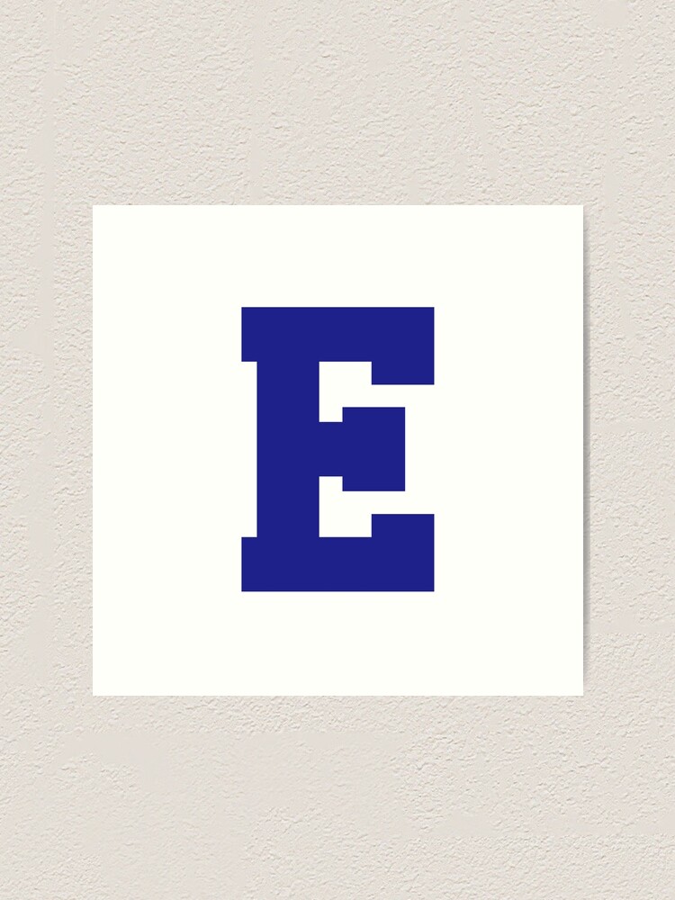 "Alphabet, Blue E, Sports letter E" Art Print for Sale by TheCultStuff ...