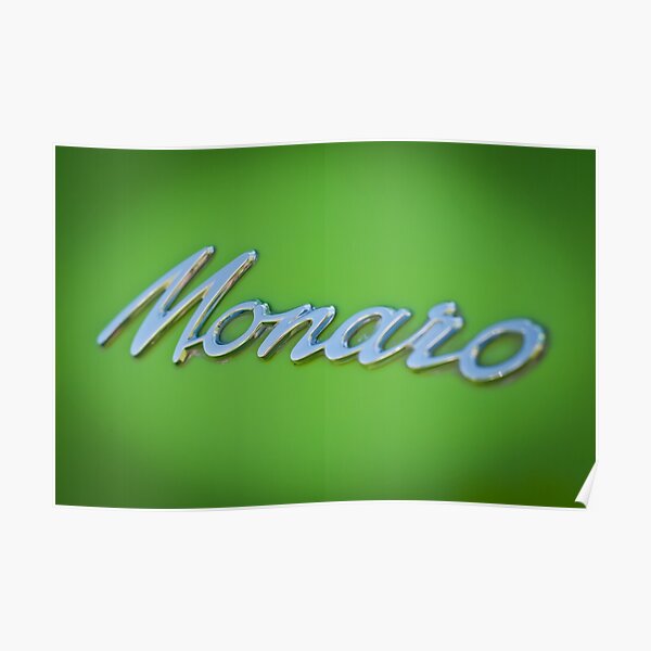 "Holden Monaro Badge - Chrome on Green" Poster by radestilo | Redbubble
