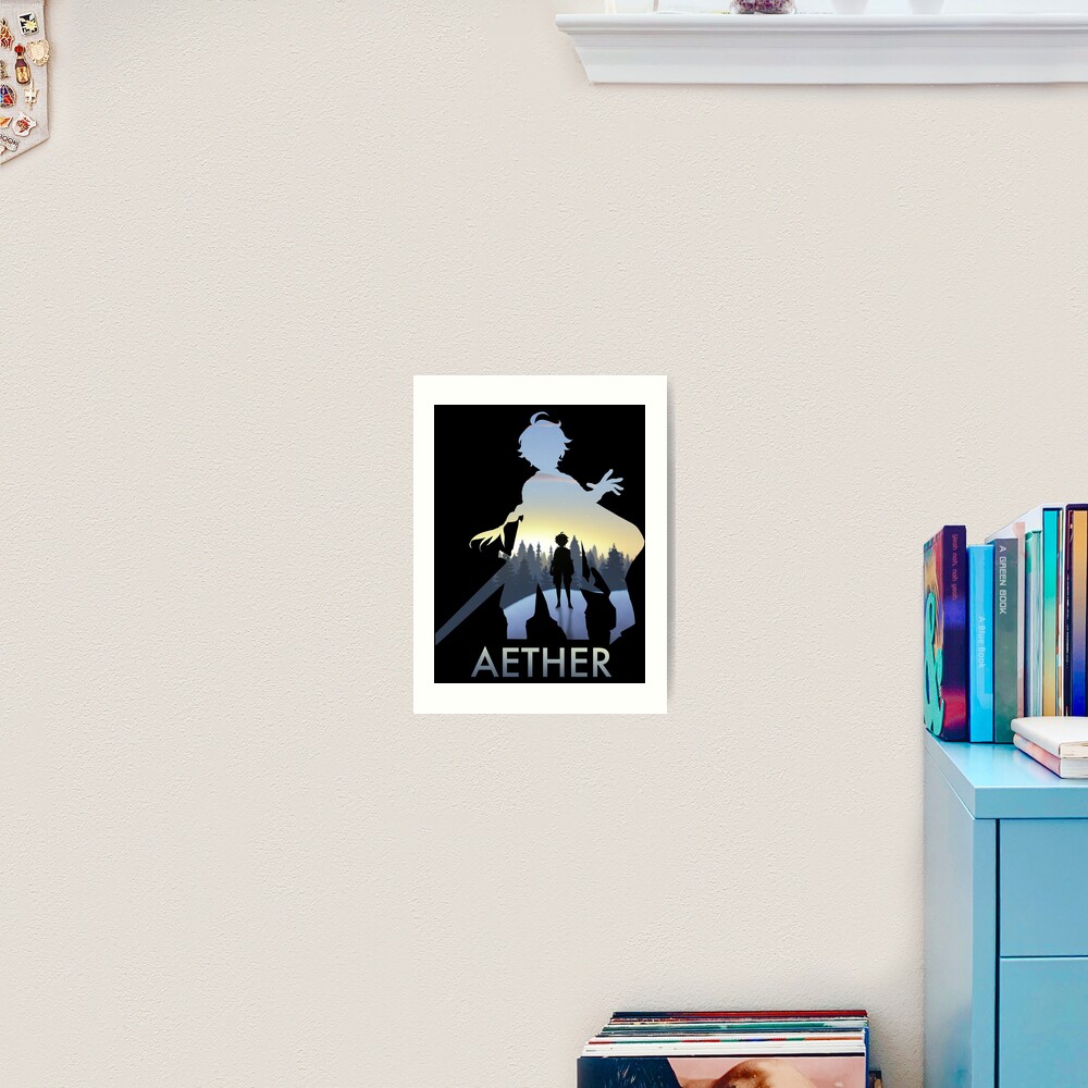 "Genshin Impact Aether Silhouette Design" Art Print for Sale by ...