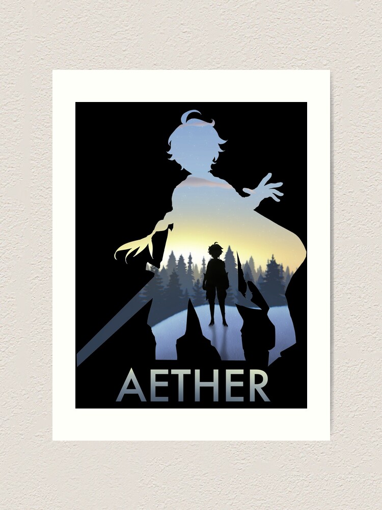 "Genshin Impact Aether Silhouette Design" Art Print for Sale by ...