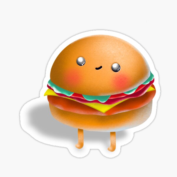 "CUTE BURGER " Sticker by WILLYBRISZKY | Redbubble