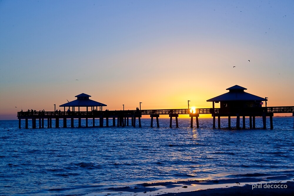 "Fort Myers Beach Fishing Pier" by phil decocco | Redbubble