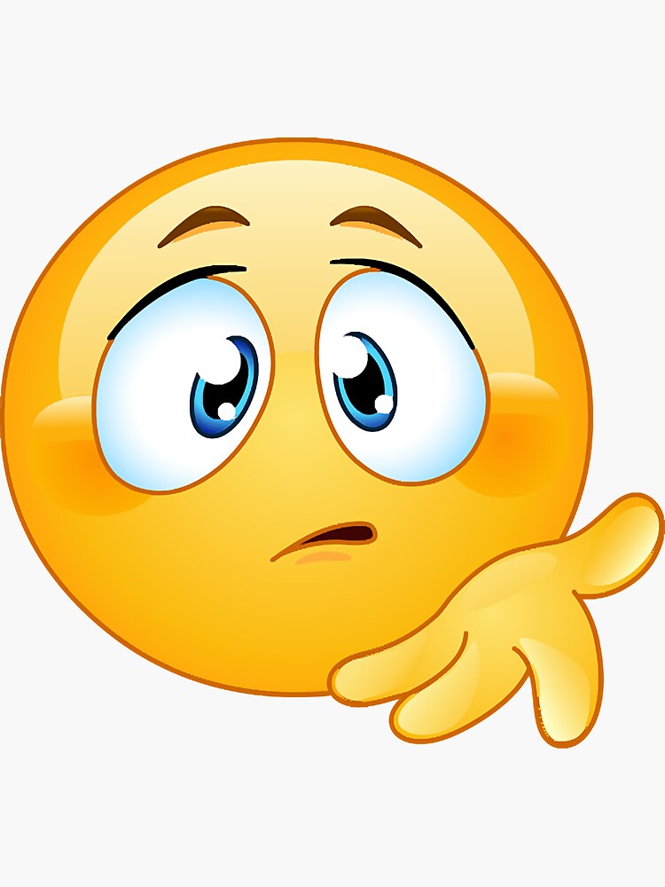 "What is wrong Emoji " Sticker for Sale by JatayaSant | Redbubble