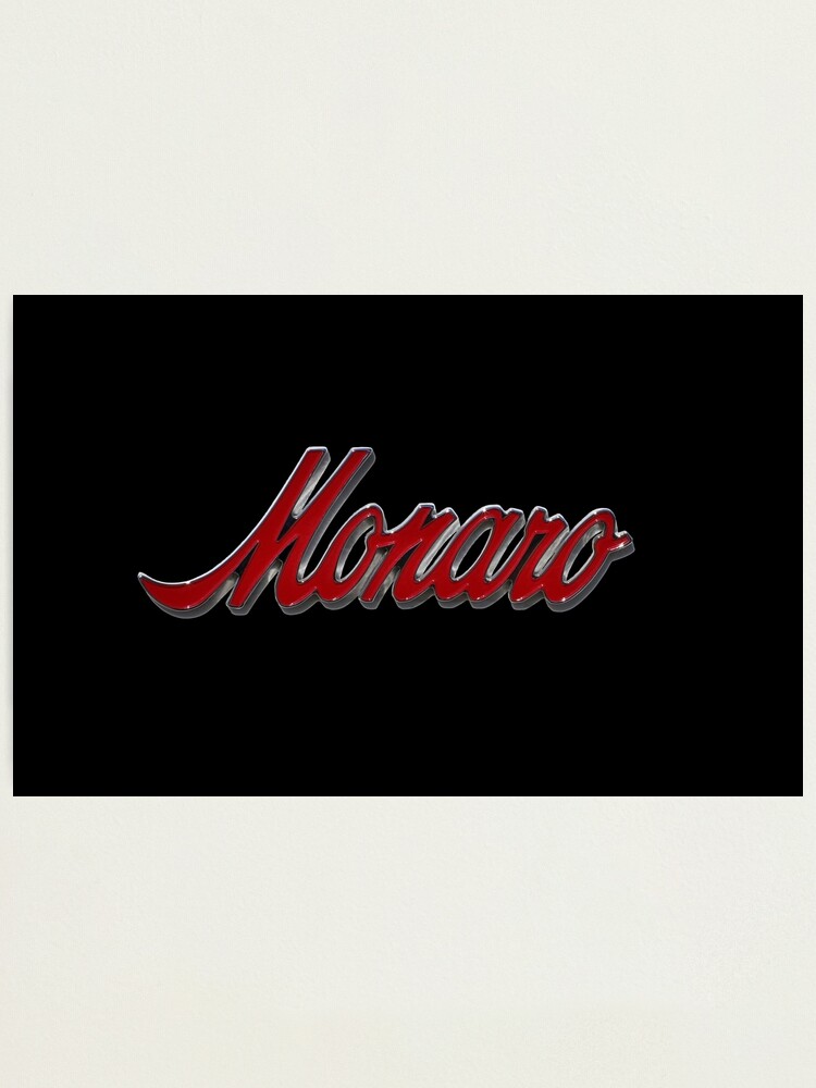 "Holden Monaro Badge - Red on Black" Photographic Print by radestilo ...