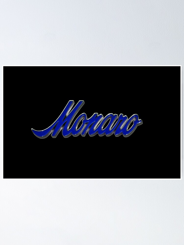 "Holden Monaro Badge - Blue on Black" Poster for Sale by radestilo ...