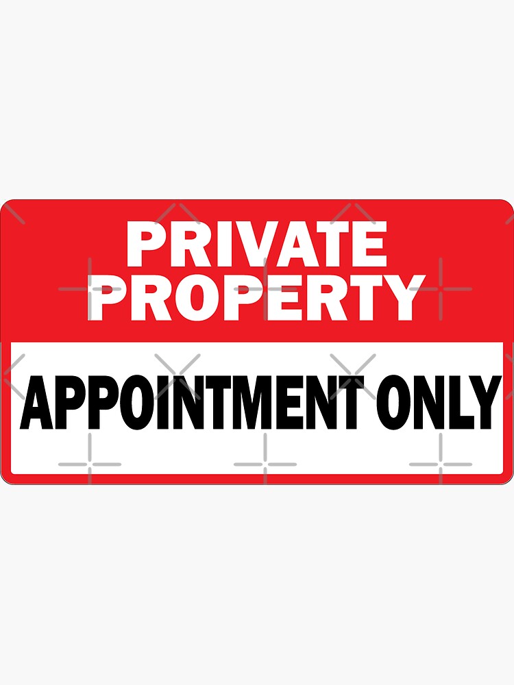 "Private Property" Sticker for Sale by Yorkiedesign | Redbubble