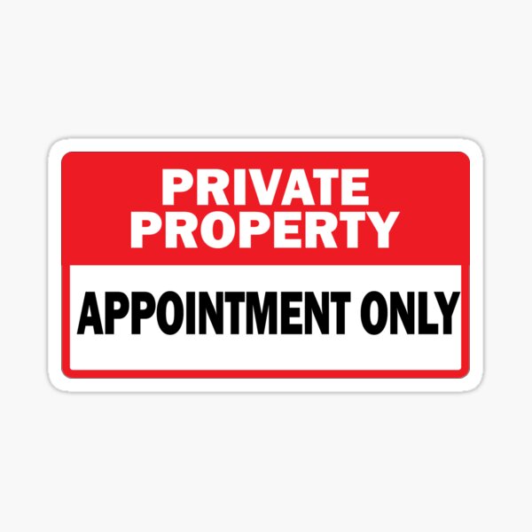 "Private Property" Sticker for Sale by Yorkiedesign | Redbubble