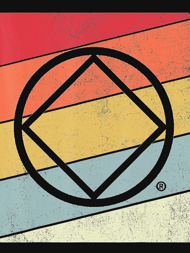 "Retro NA Symbol Distressed Narcotics Anonymous NA AA Gifts " T-shirt ...