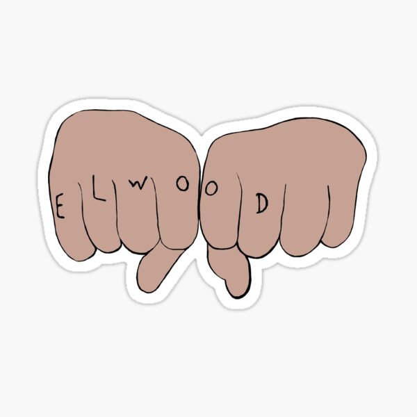 "Blues Brothers Dan Aykroyd 'Elwood' Tattoo" Sticker for Sale by ...