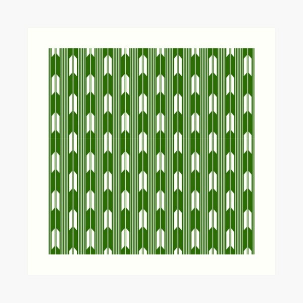 "Japanese Pattern WAGARA of Yagasuri Arrow Feathers Design" Art Print ...