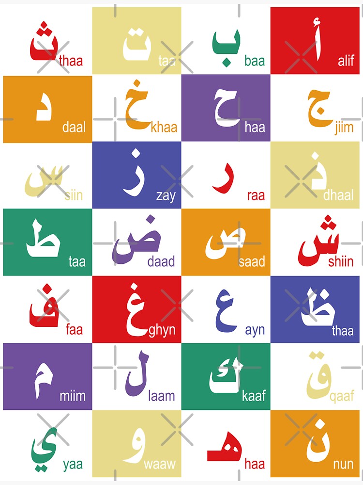 " Arabic letters phonics | Arabic alphabet Letters" Sticker for Sale by ...