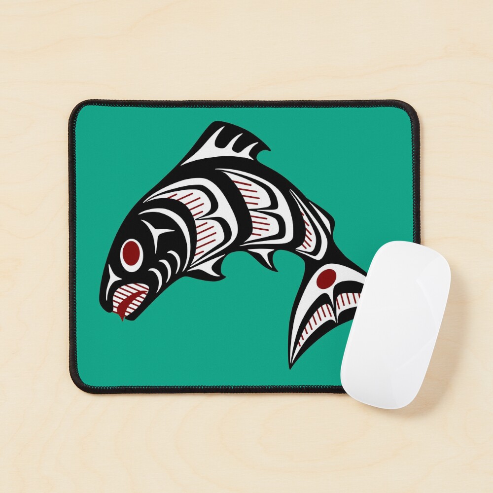 "Northwest Pacific coast Haida art Salmon" Sticker for Sale by ...