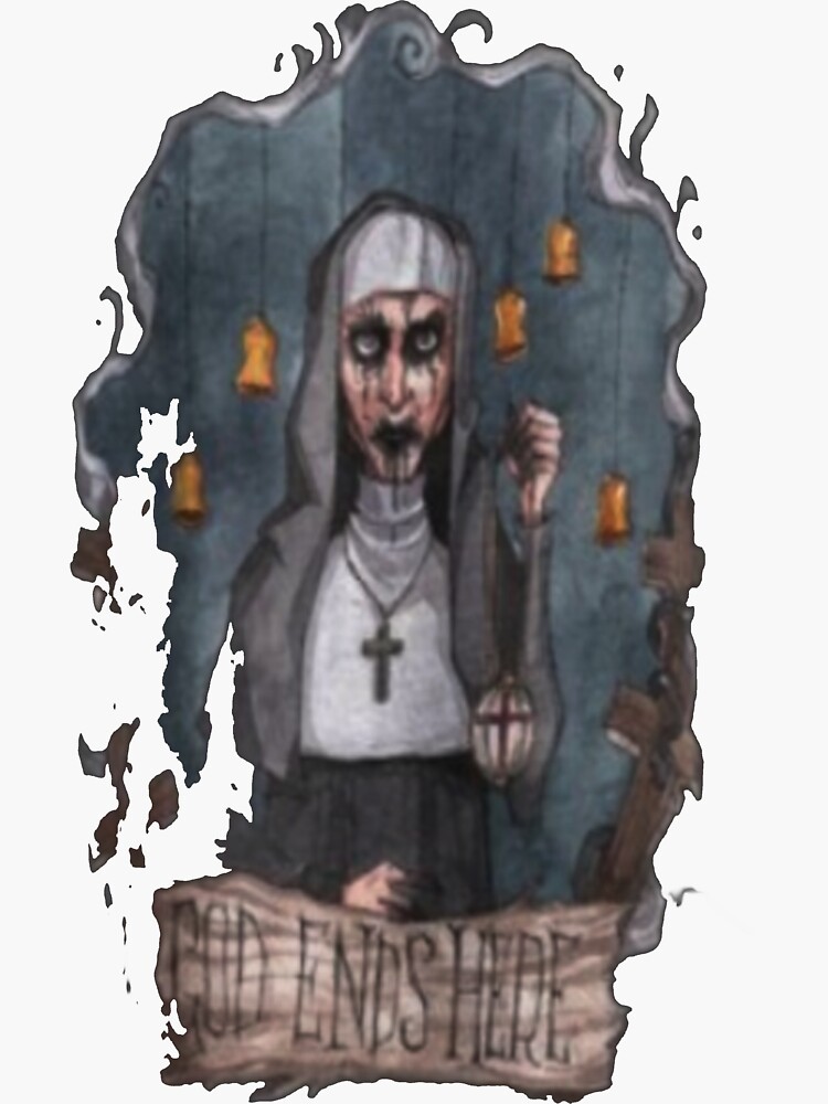 "The Nun Ave Maria, Horror Character" Sticker for Sale by LayOutland ...