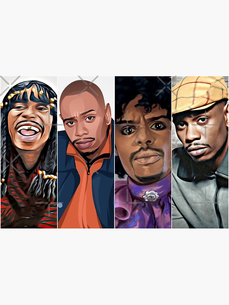 "Chappelle Design Show TV Series Main Characters Art" Sticker for Sale ...