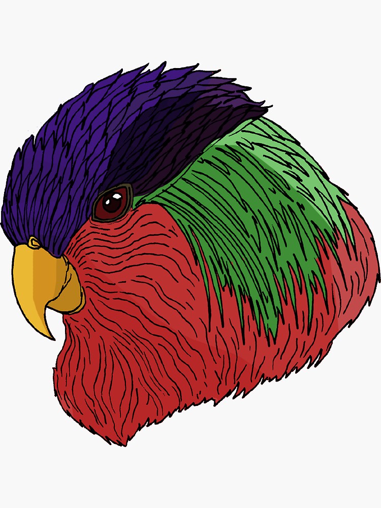"National Animal of Fiji: Collared Lory" Sticker for Sale by ...