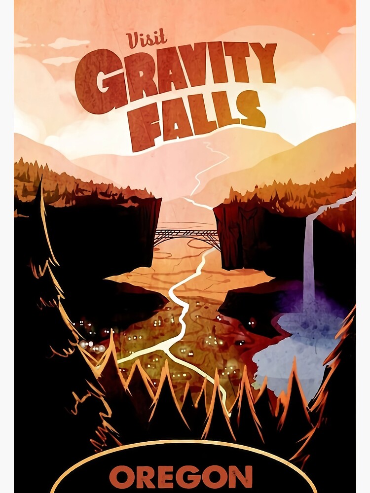"Vintage Gravity Falls Oregon Poster" Art Print by bowersjames | Redbubble